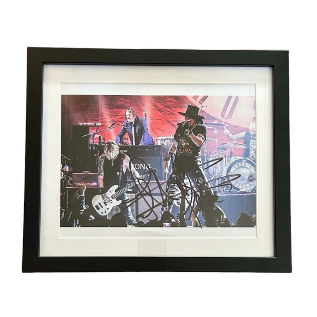 Frank Ferrer of Guns N' Roses Signed and Framed Photograph - CharityStars