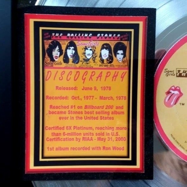 The Rolling Stones 'Some Girls' Platinum Record - CharityStars