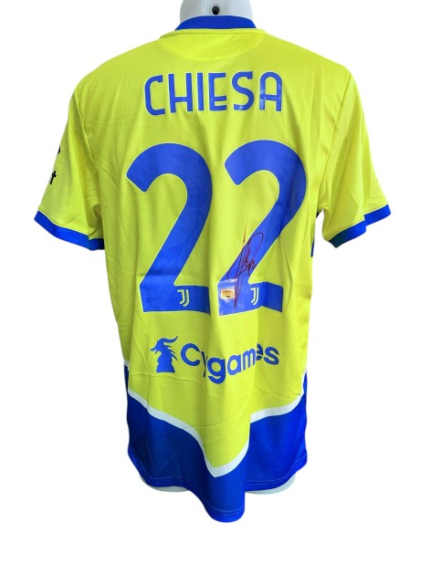 Chiesa's Juventus Signed Official Shirt, 2021/22 - CharityStars