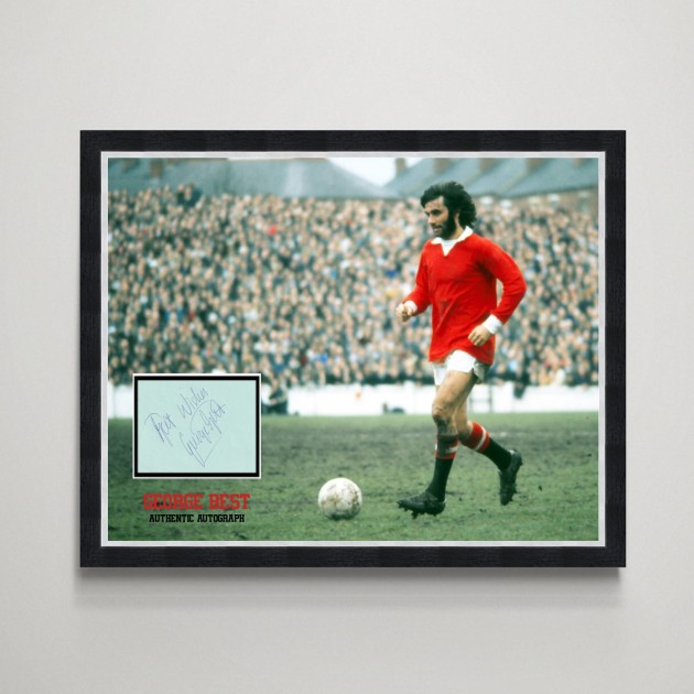 George Best's Manchester United Signed and Framed Display - CharityStars