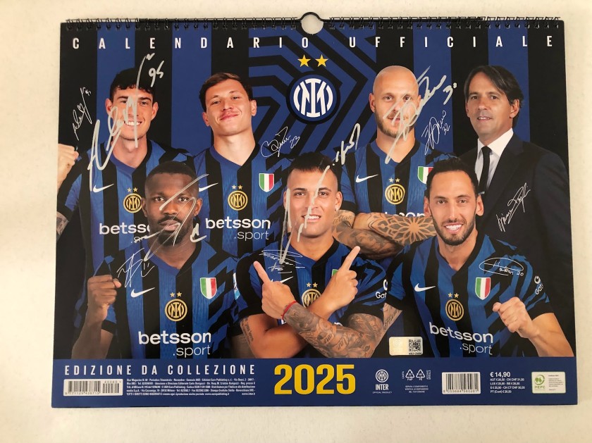 Inter Official Calendar 2025 - Signed by the players - CharityStars
