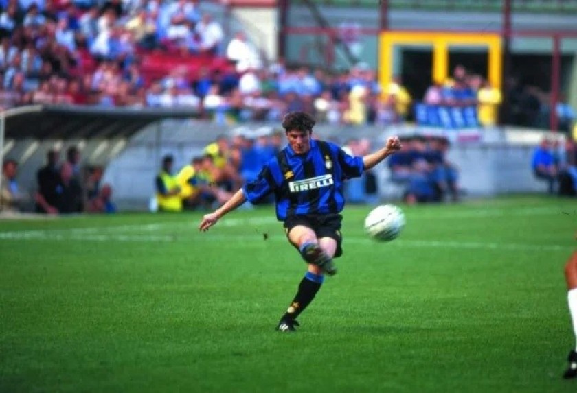 Zanetti Official Inter Signed Shirt, 1995/96 - CharityStars