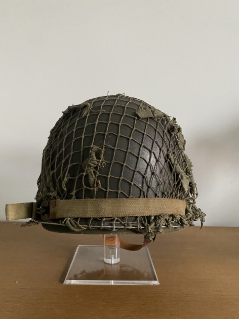 Original WWII US M1 Helmet with camo net, 1939-1945 - CharityStars