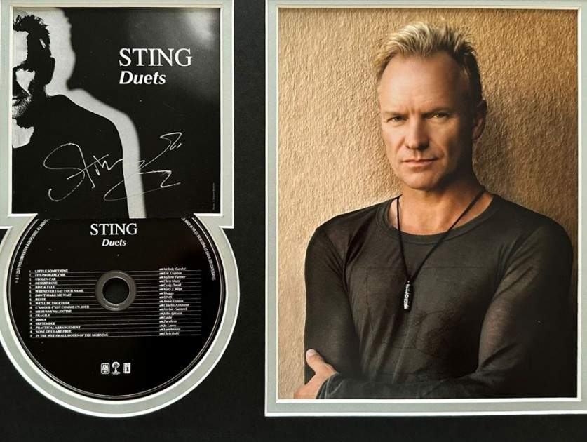 Sting of The Police Signed and Mounted CD - CharityStars