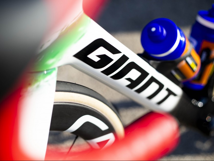 Filippo Zana's Italian Flag Giant Bicycle Used for Giro d'Italia 2023 ...