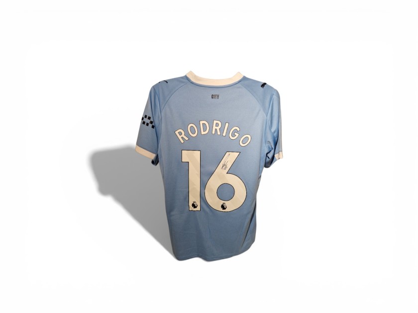 Rodrigo Signed Manchester City 25/26 Football Shirt - CharityStars