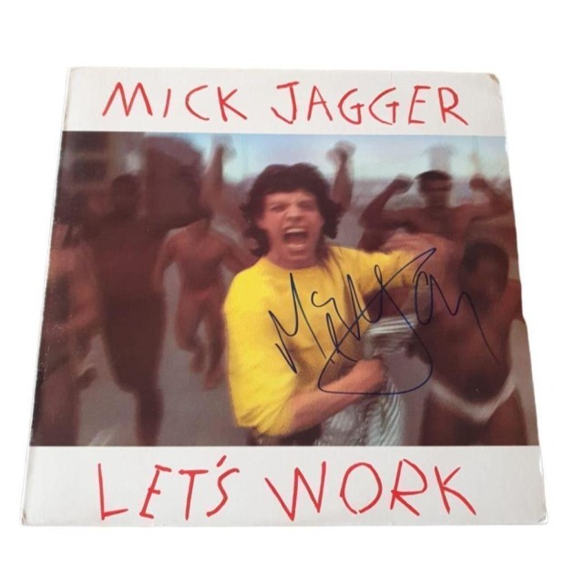 Mick Jagger Signed Let’s Work Vinyl LP - CharityStars