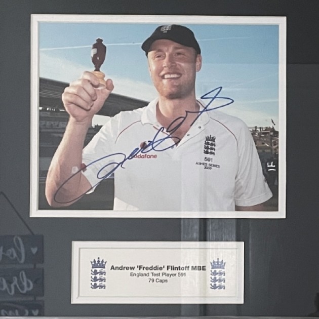 Andrew Flintoff England Cricket Legend And Ashes Hero Signed Display ...