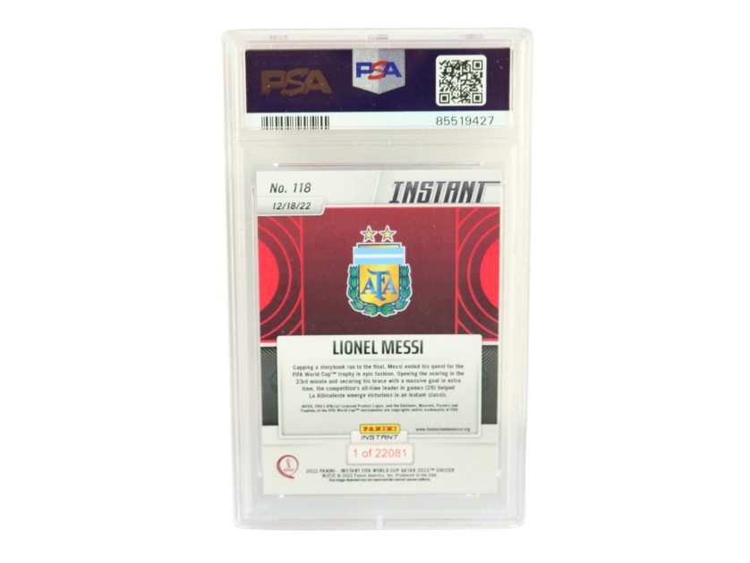 Lionel Messi FIFA World Cup Panini Instant Card 2022 - #118 - CharityStars