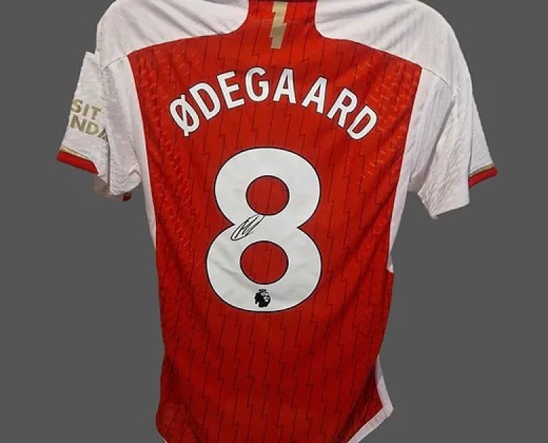 Martin Odegaard's Arsenal 2023/24 Signed and Framed Player Version ...