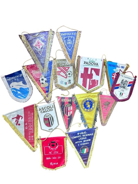 Collection of Fifteen Mixed Official Pennants - CharityStars