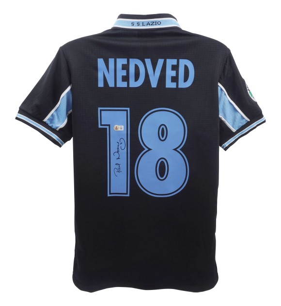 Pavel Nedved's Lazio Signed Replica Shirt - CharityStars