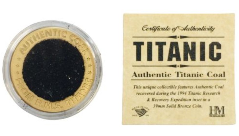 Authentic & Original Coal Coin from the RMS Titanic - CharityStars