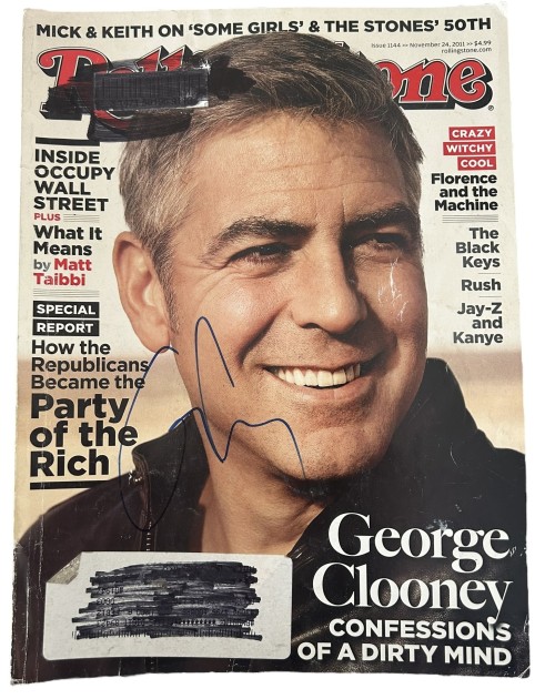 George Clooney Signed Rolling Stone Magazine - CharityStars