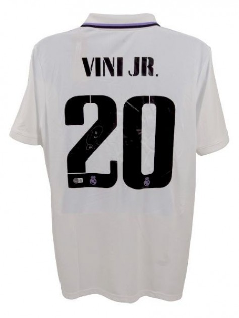 Vinicius Jr. Signed Official Real Madrid Shirt, 2022/23 - CharityStars