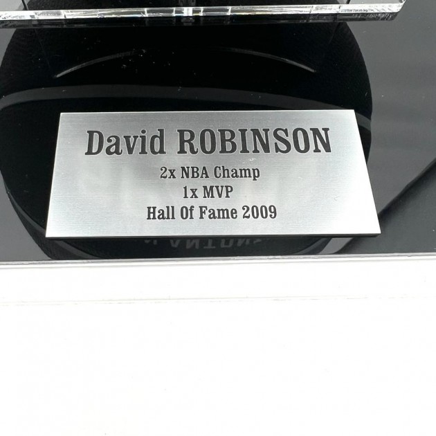 David Robinson Signed NBA Basketball in Display Case - CharityStars
