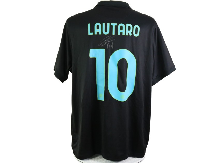 Official Inter Milan Lautaro Signed Shirt, 2021/22 - CharityStars
