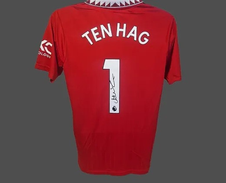 Maglia Manchester United, 2022/23 - Autografata da Erik ten Hag ...