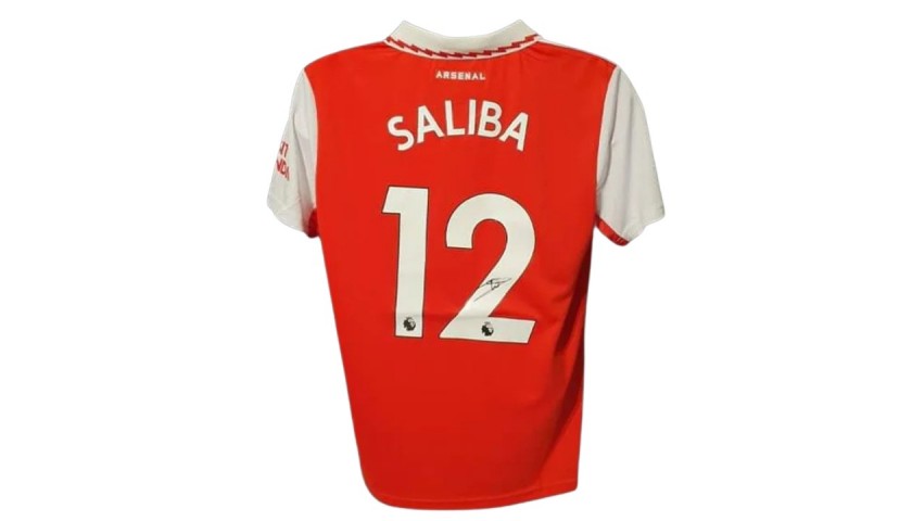 William Saliba's Arsenal 2022/23 Signed Official Shirt - CharityStars