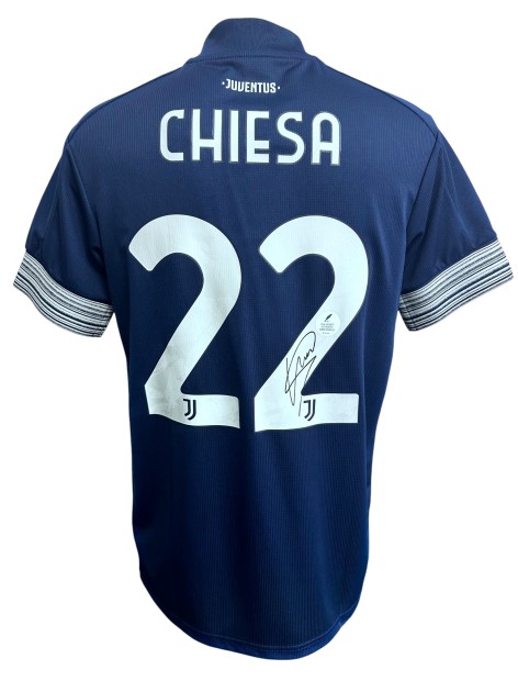 Chiesa's Juventus Signed Official Shirt, 2020/21 - CharityStars