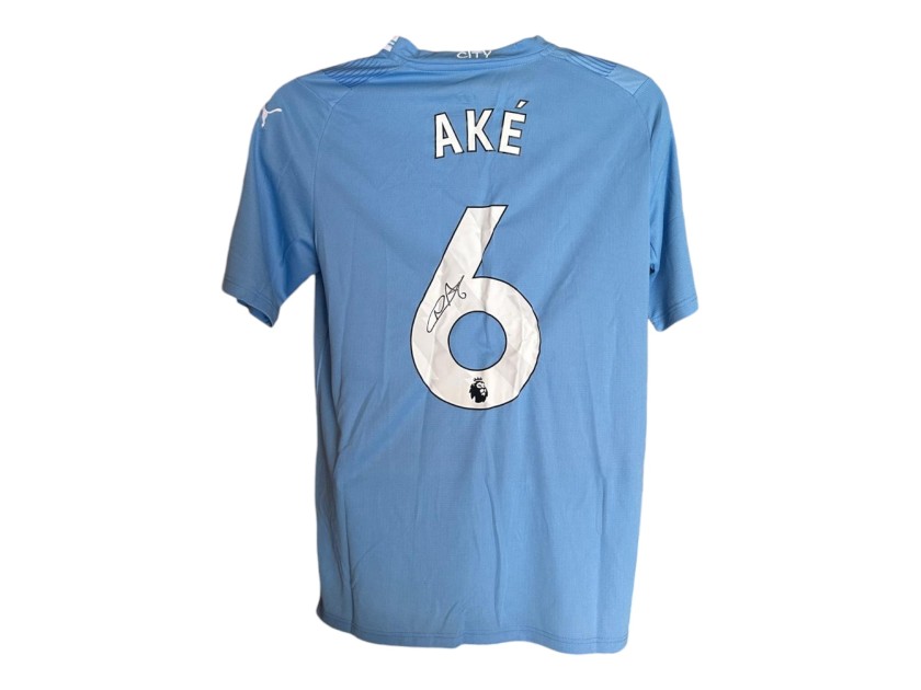 Nathan Ake's Manchester City 2023/24 Signed Official Shirt - CharityStars