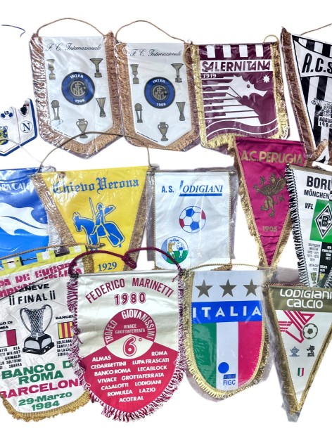 Collection of Eighteen Mixed Official Pennants, 1980/90s - CharityStars