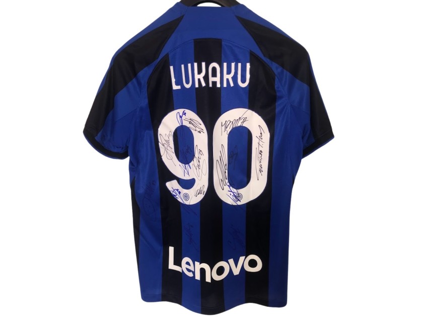 Lukaku Official Inter Shirt, 2022/23 - Signed by the Players - CharityStars
