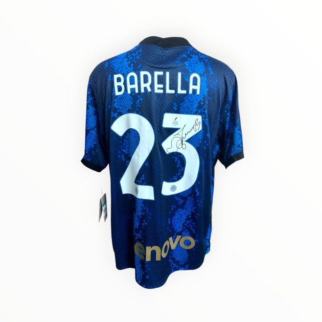 Barella's Inter Signed Official Shirt, 2021/22 - CharityStars