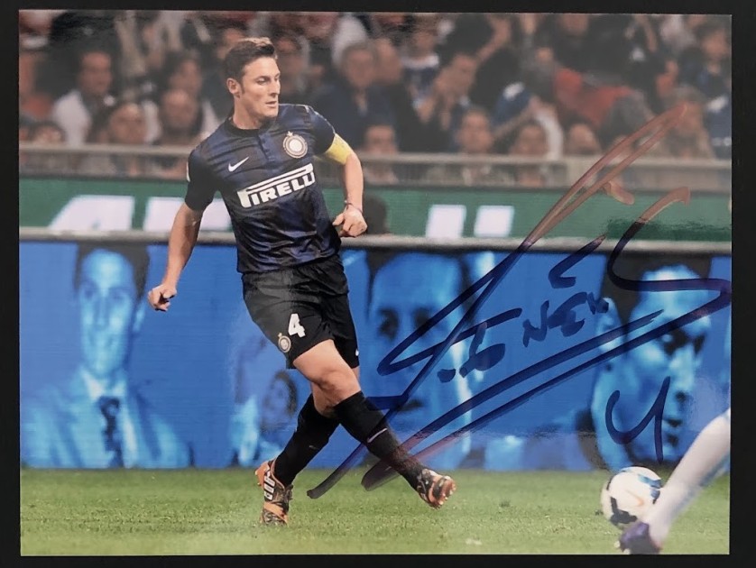 Photograph Signed by Javier Zanetti - CharityStars