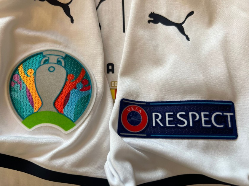 Chiesa's Signed Match-Issued Shirt, Belgium vs Italy 2021 - CharityStars