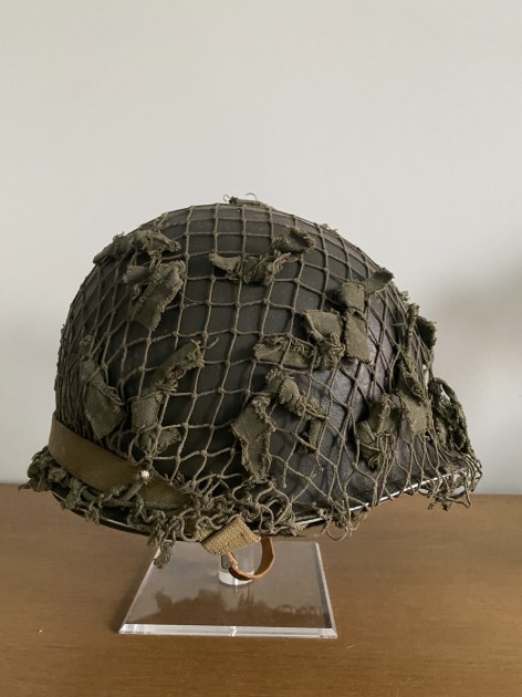 Original WWII US M1 Helmet with camo net, 1939-1945 - CharityStars