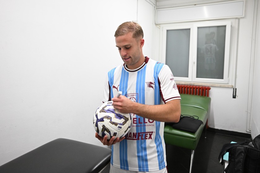 First Goal Serie C Play-Off Signed Match-Ball, Ravenna vs Salernitana ...