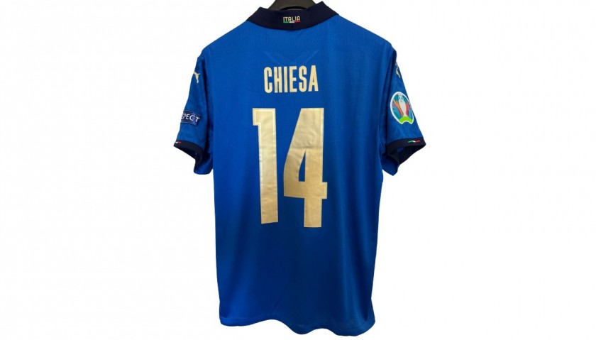 Chiesa's Match Shirt, Italy-Spain 2021 - CharityStars