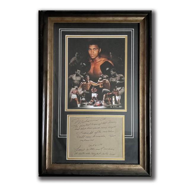Muhammad Ali Signed Hand-Written Letter Display - CharityStars