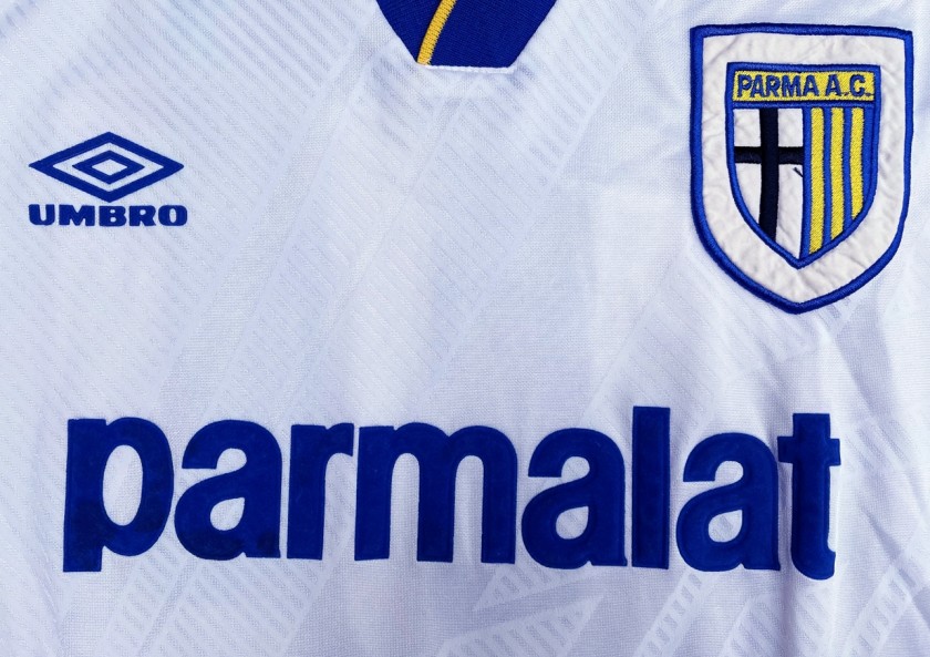 Asprilla's 1994/95 Parma Match Shirt - CharityStars