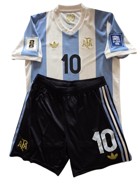 Messi's "50 Years Special" Signed Match-Issued Kit, Argentina vs Peru ...