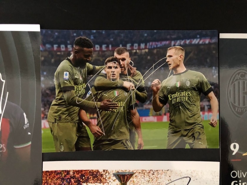 Set of Photographs Signed by AC Milan Players - CharityStars
