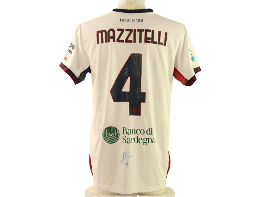 Mazzitelli's Signed Unwashed Shirt, Lecce vs Cagliari 2025 - CharityStars