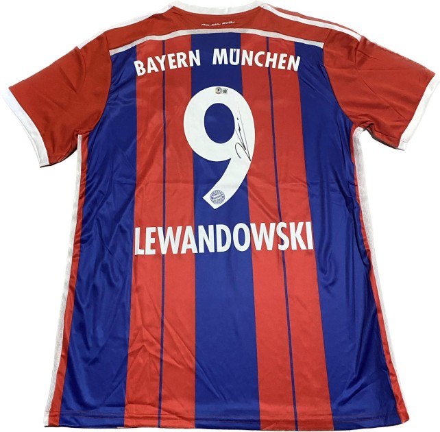 Robert Lewandowski's Bayern Munich 2014/15 Signed Replica Shirt ...