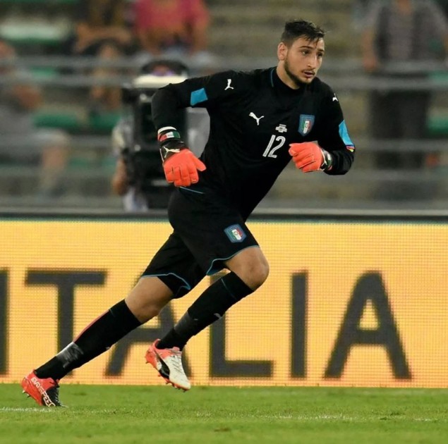 Donnarumma's Match Kit from his First Game for Italy vs France, 2016 ...