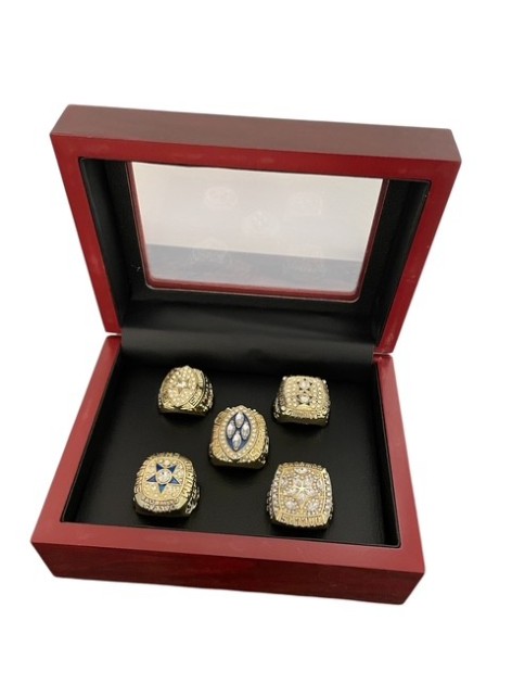 R: Dallas Cowboys' Collection of Five Tribute Rings - CharityStars