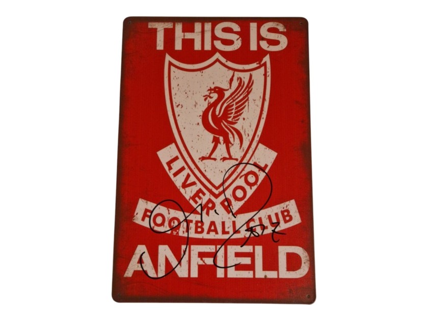 Alvaro Arbeloa Signed Liverpool Road Sign - CharityStars