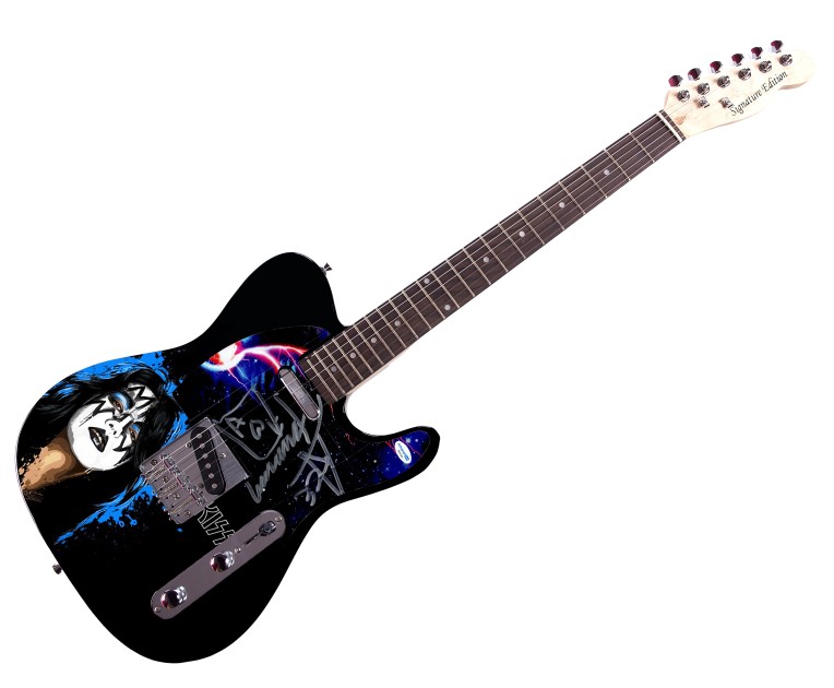Exclusive Ace Frehley of Kiss Signed 'Space Ace' Custom Graphics Guitar ...