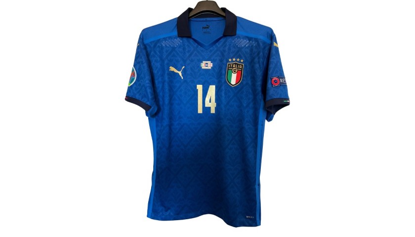 Chiesa's Signed Match Shirt, Italy-England 2021 - CharityStars