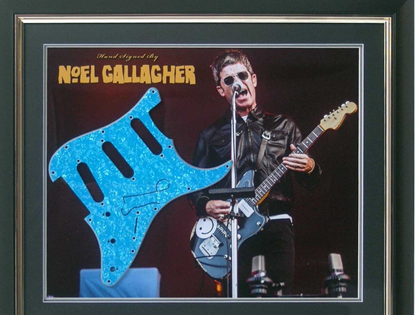 Noel Gallagher of Oasis Signed Scratch Plate Presentation - CharityStars