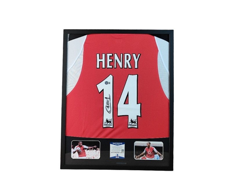 Thierry Henry's Arsenal FC Signed Shirt in a Deluxe High-Quality Frame ...