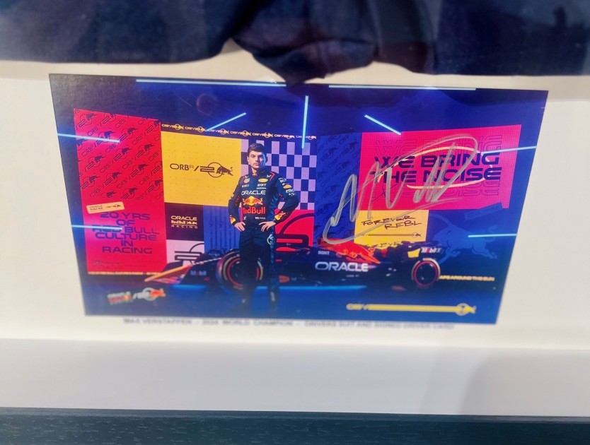 Max Verstappen 2024 Replica Race Suit with Signed Card and Frame ...