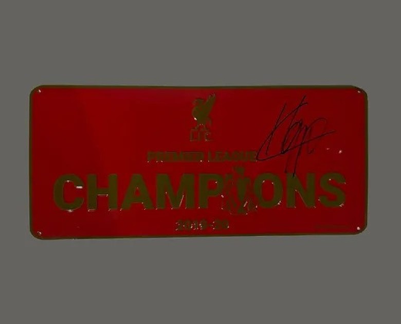 Jürgen Klopp's Signed Liverpool Sign - CharityStars