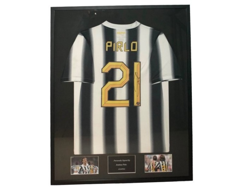 Andrea Pirlo's Juventus 2011/12 Signed And Framed Shirt - CharityStars