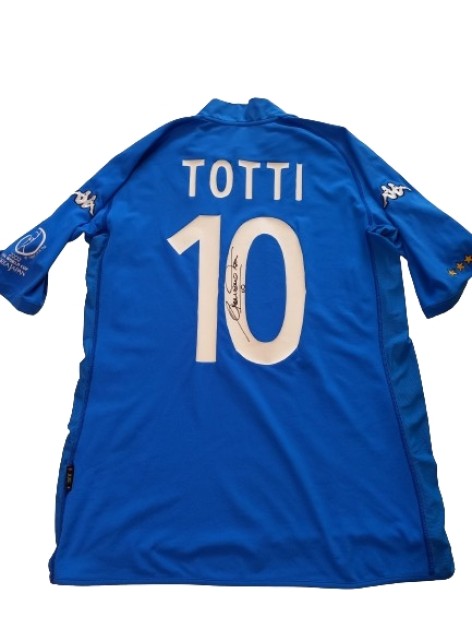 Official Totti Italy Shirt, WC 2002 - CharityStars